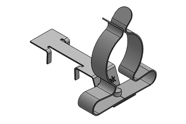 EMC shield clamps for C section rails C30, with or without integrated strain relief